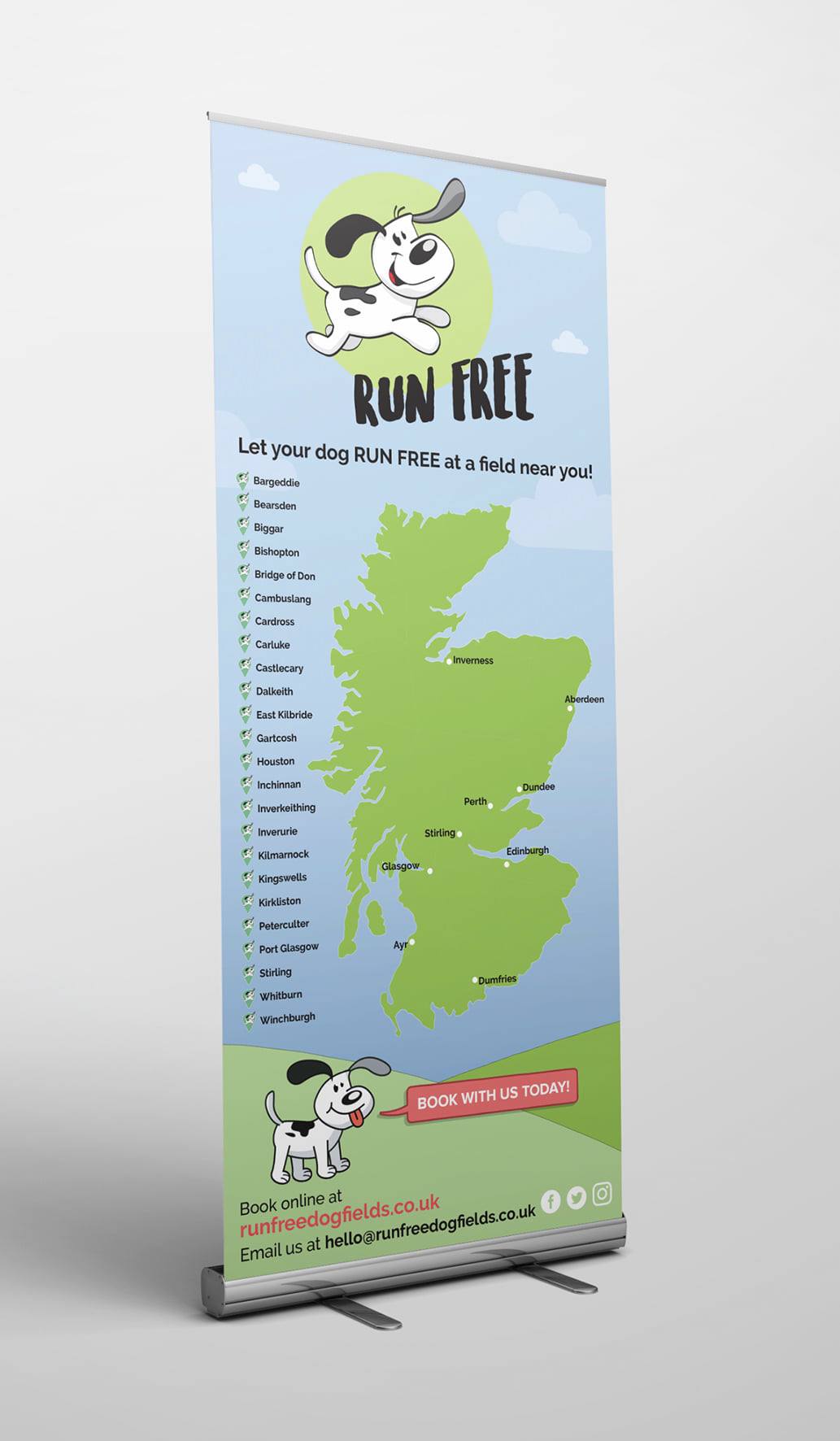 Run Free Signage - The Print Room Ayrshire